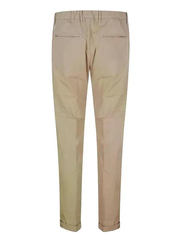 Incotex Pressed Crease Turned-up Hem Trousers - Neutrals