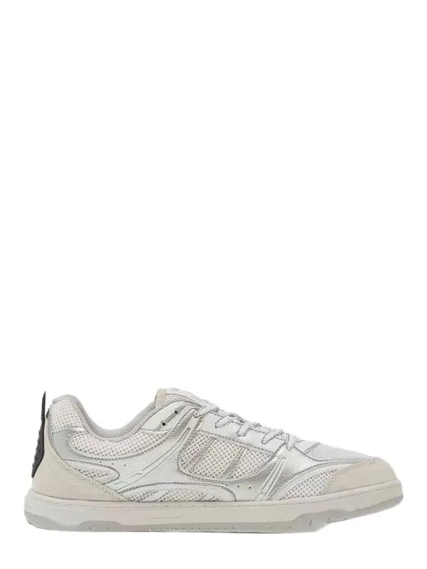 BAREBARICS Panelled Metallic Lace-up Sneakers - Silver