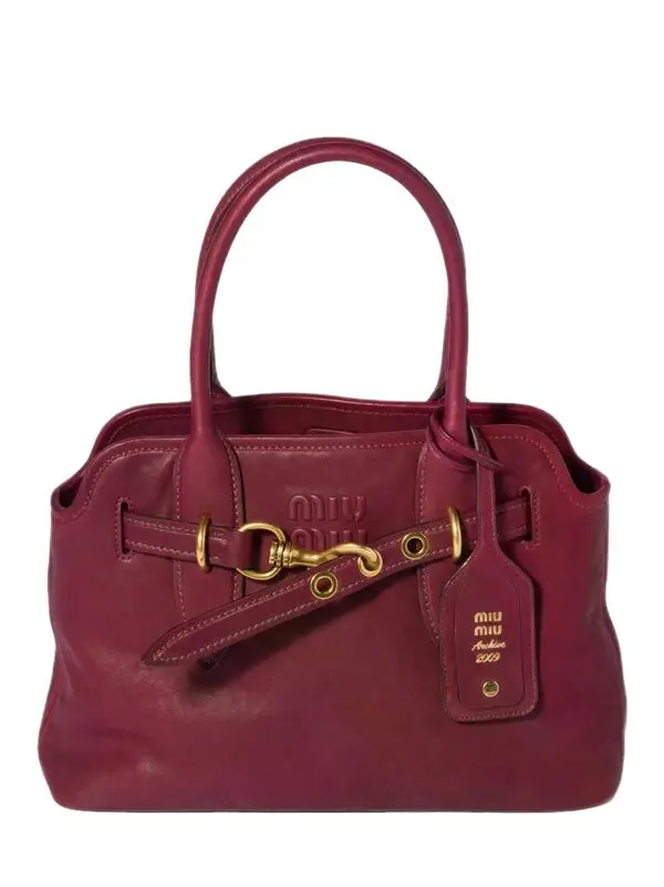 Miu Miu Aventure Nappa Leather Bag - Red