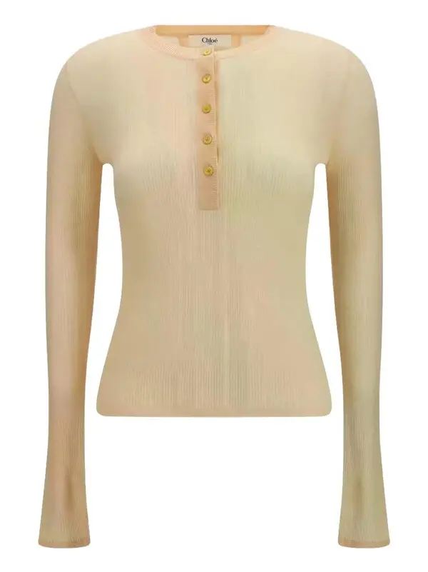 Chloé Ribbed-knit Wool Sweater - Neutrals