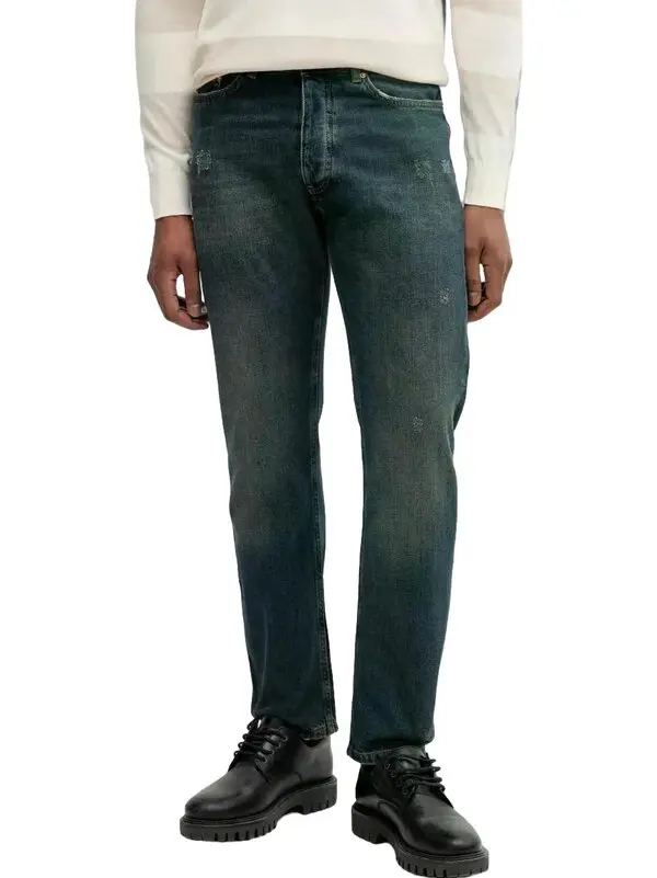 BENETTON Distressed Faded-effect Jeans - Blue