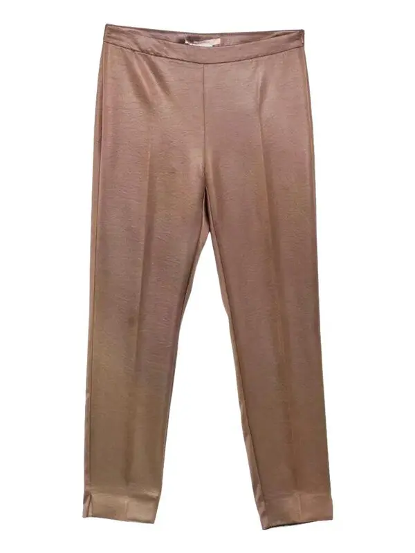 PENNYBLACK Pagaia Satin-finish Pressed-crease Trousers - Brown