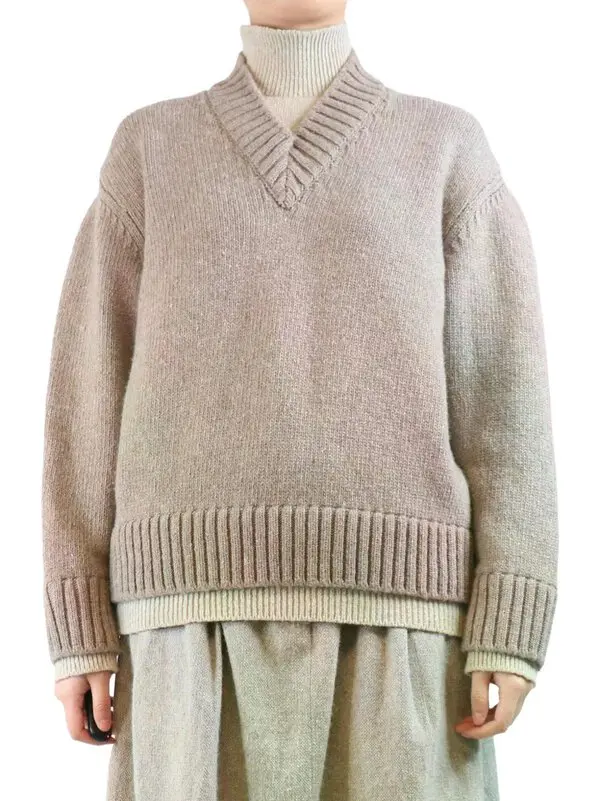 Bottega Veneta V-neck Sweater - Brown