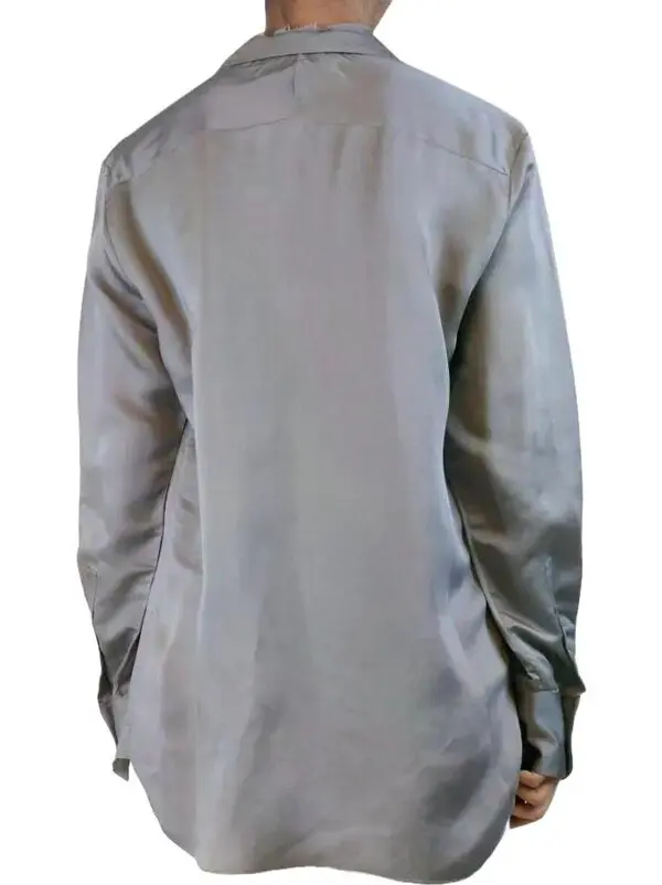 Marni Bow Detail Satin Blouse - Grey