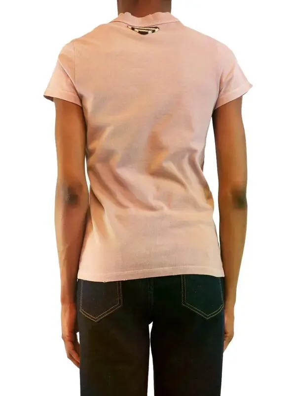 Prada Distressed Logo T-shirt - Pink