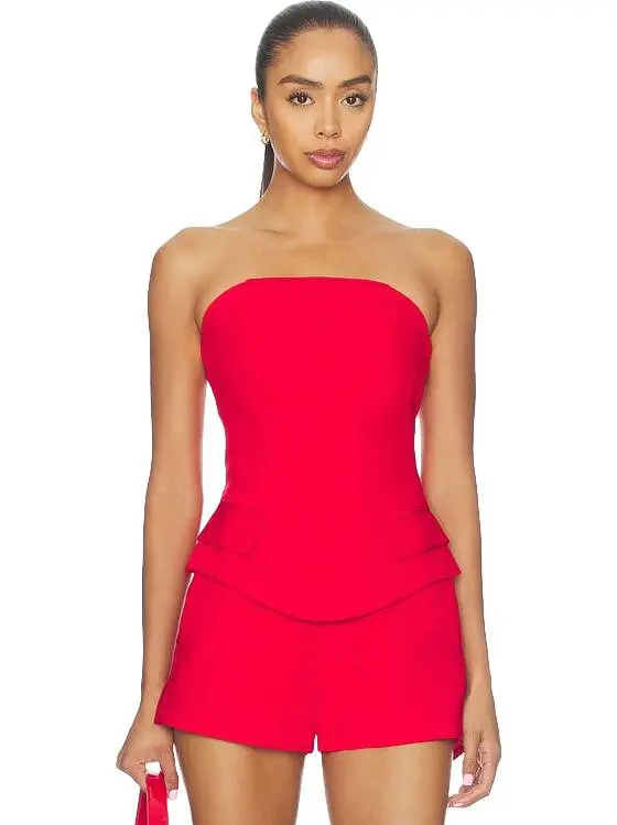 NONCHALANT LABEL Georgia Strapless Top - Red