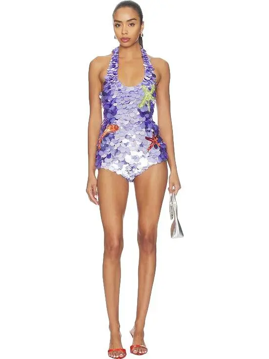 Retrofete Isabele Embroidered Romper - Multi