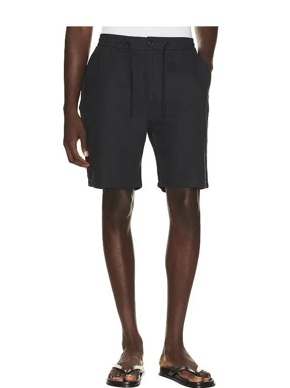 Scotch & Soda Fave Cotton Linen Twill Bermuda Short In . Also - Black