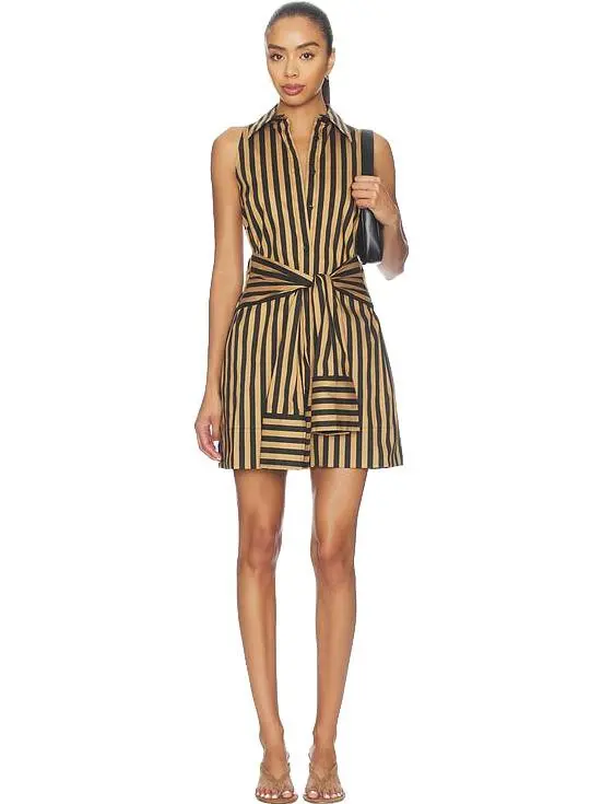 SIMONMILLER Inna Sleeveless Poplin Mini Dress - Multi