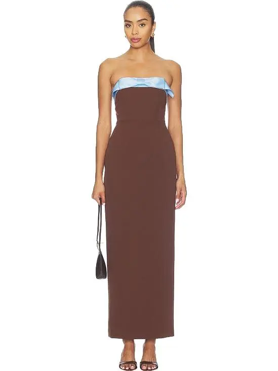 SONYA MODA X Revolve Ivrea Ribbon Dress - Brown