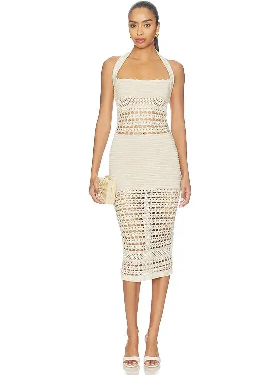 Retrofete Jaycee Crochet Dress - Neutral