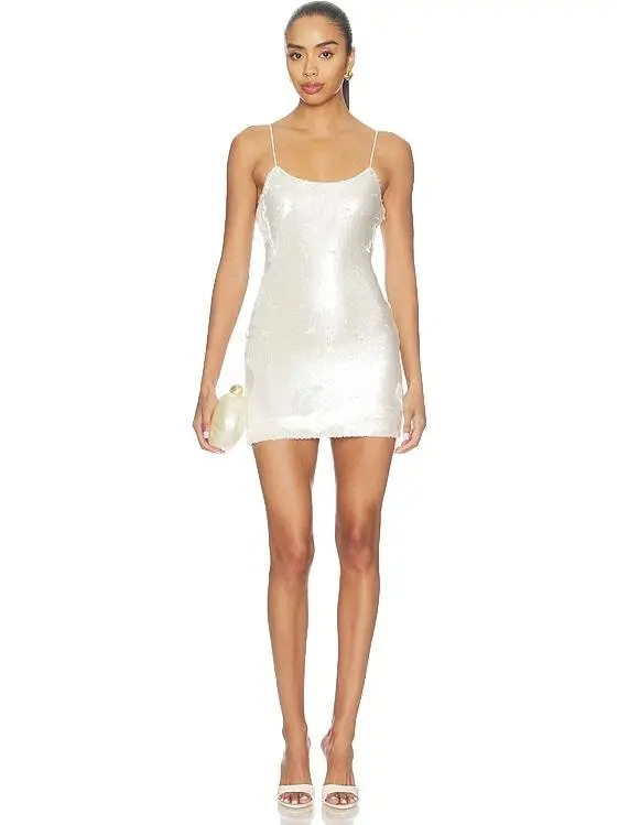 RUNAWAY THE LABEL Sindy Sequin Mini Dress - Ivory