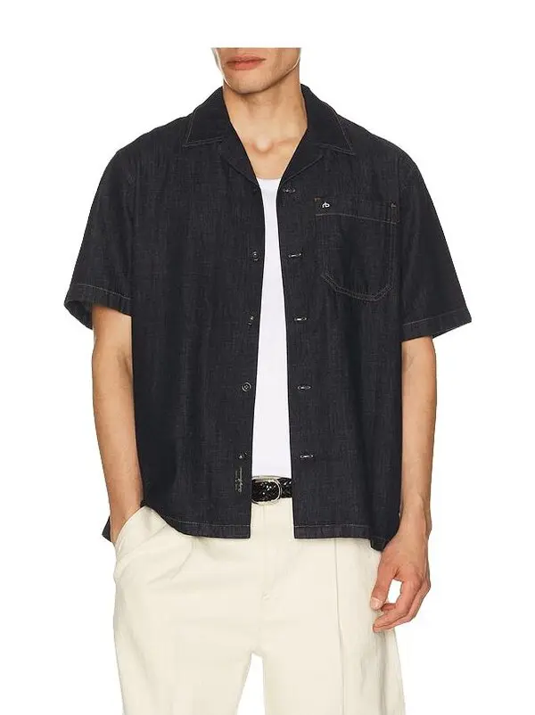 Rag & Bone Denim Resort Shirt In . Also - Navy