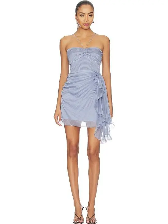 AMUR Bentley Mini Dress - Blue