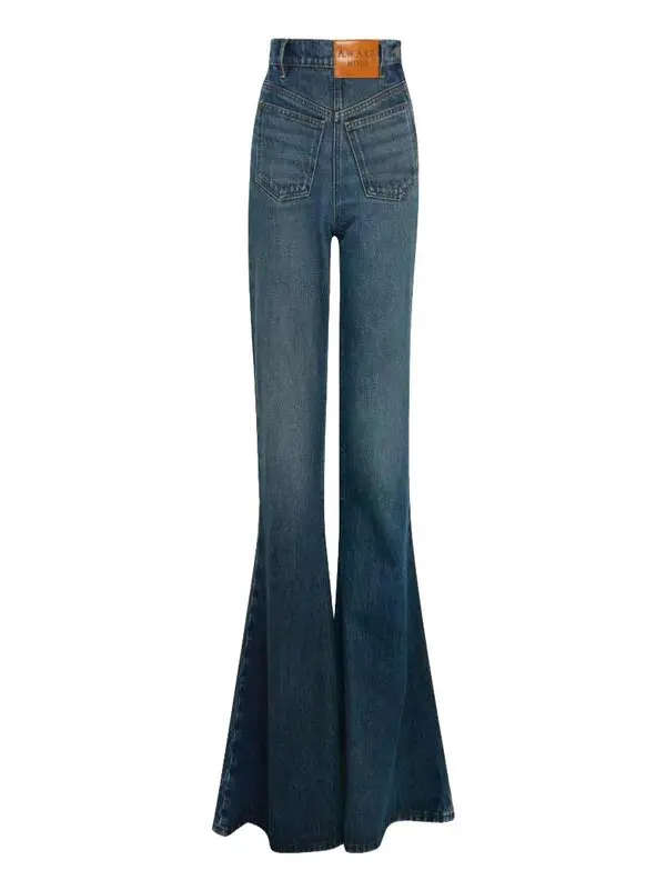 A.W.A.K.E. Mode Flared Mirror Jeans - Blue