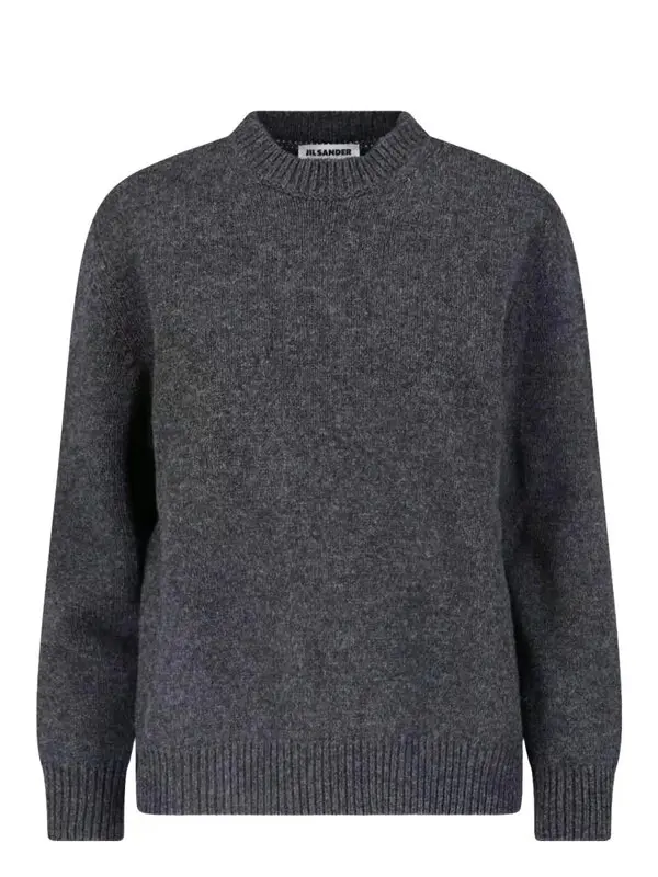 JIL SANDER Open-back Ribbed-trim Sweater - Grey