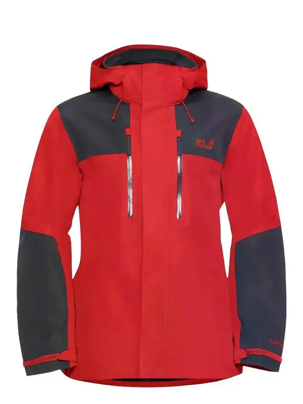 JACK WOLFSKIN Waterproof Hooded Trekking Jacket - Red