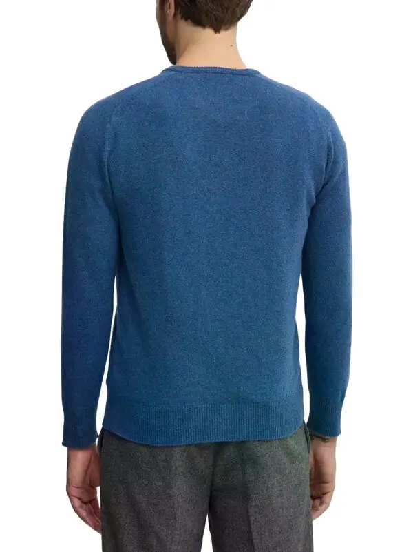 BENETTON V-neck Knitted Sweater - Blue