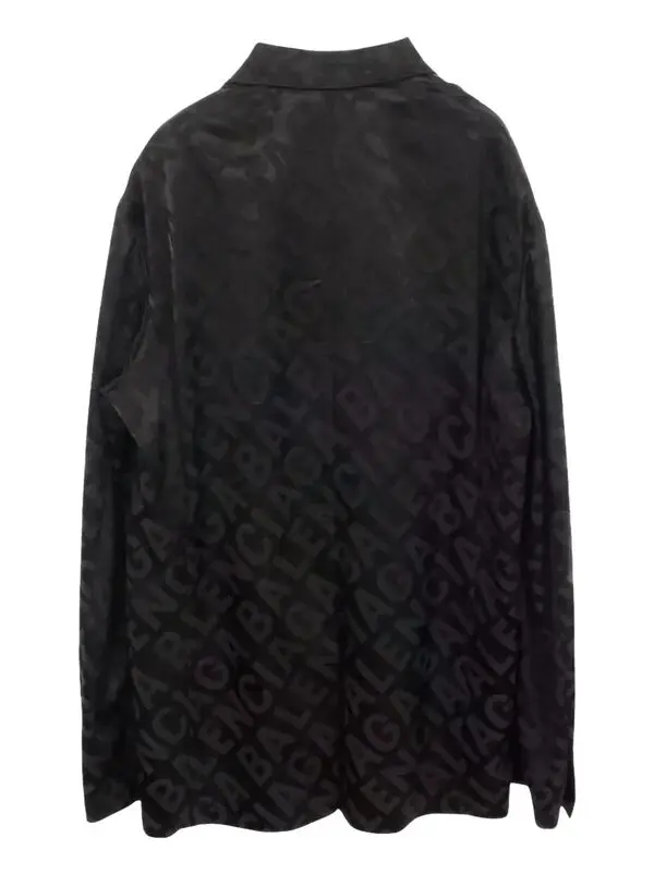 Balenciaga Logo-jacquard Single-breasted Blazer - Black
