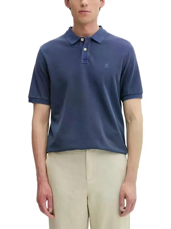 Marc O'polo Logo-embroidered Piqué Polo Shirt - Blue