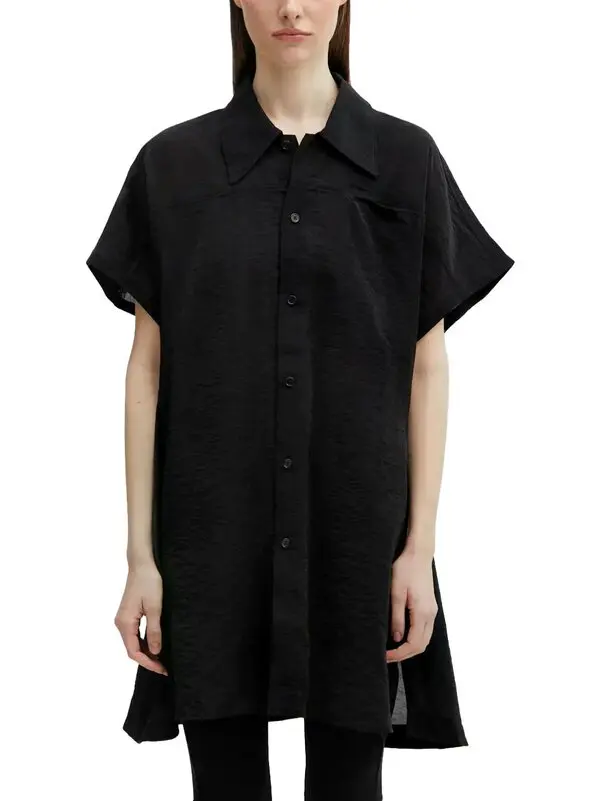 Y3 Crinkled Logo Shirt - Black