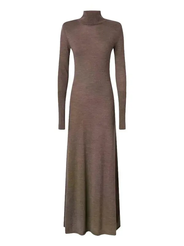 Pinko Fine-knit Roll-neck Dress - Brown