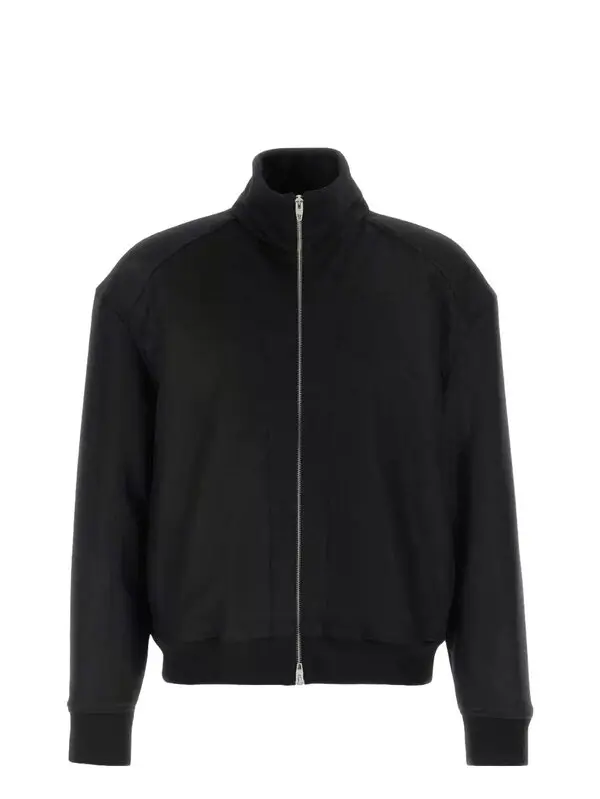 JIL SANDER Wool Bomber Jacket - Black