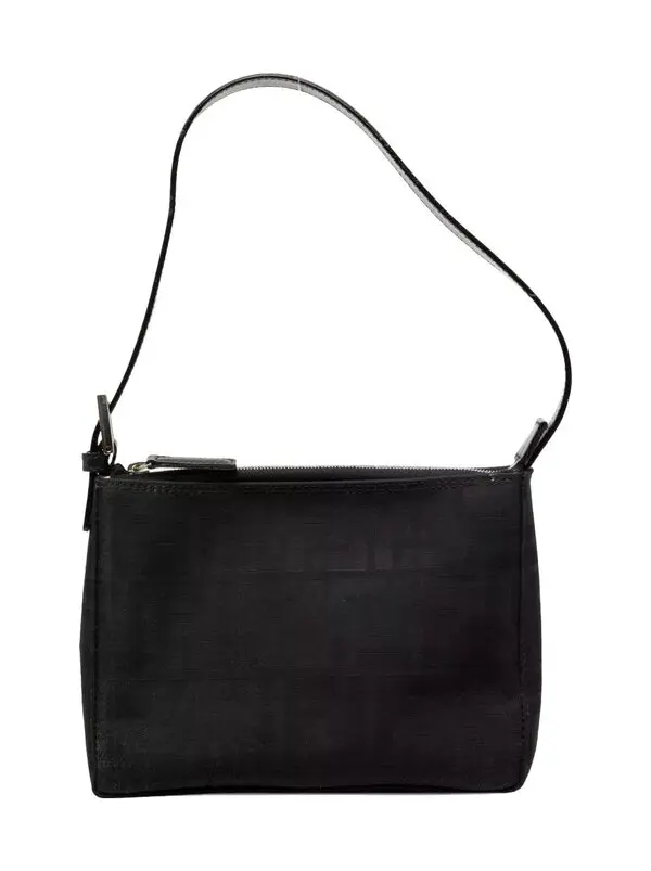 Fendi Zucca Canvas Pochette Shoulder Bag - Black