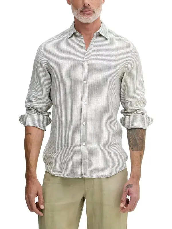 BENETTON Striped Long-sleeve Shirt - White