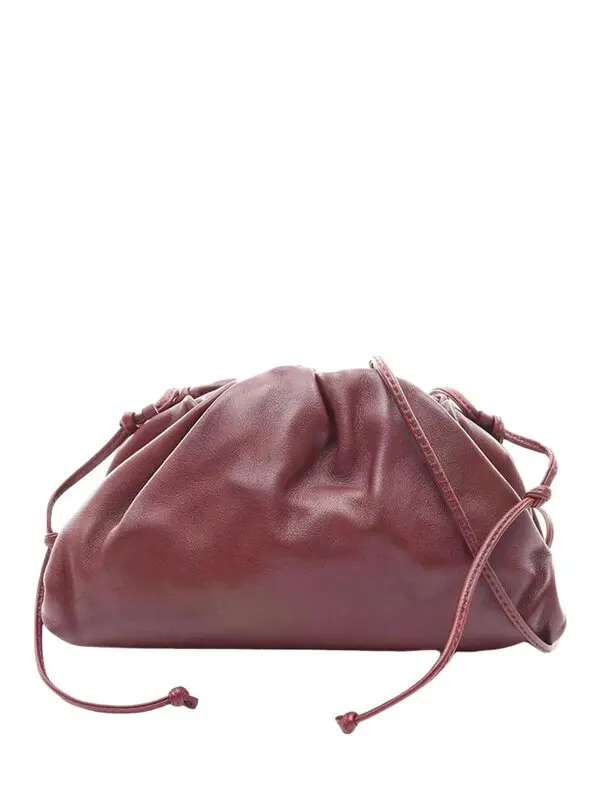 Bottega Veneta Lambskin The Mini Pouch Crossbody Bag - Red