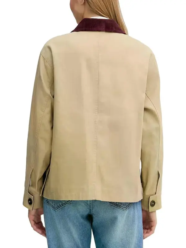 BENETTON Corduroy-collar Jacket - Neutrals