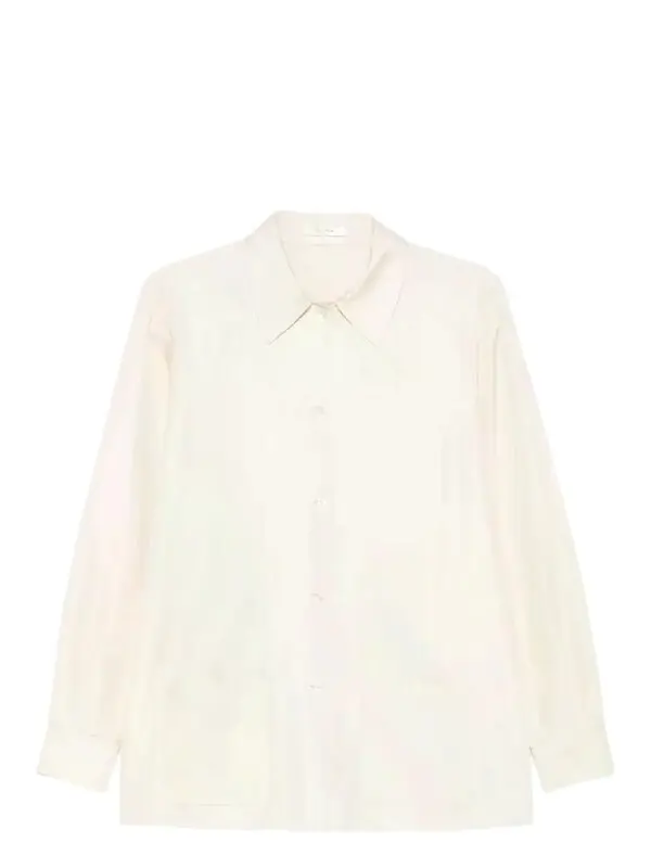 THE ROW Lucetta Silk Shantung Shirt - Neutrals