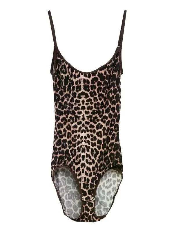 BASERANGE Emily Leopard-print Bodysuit - Brown
