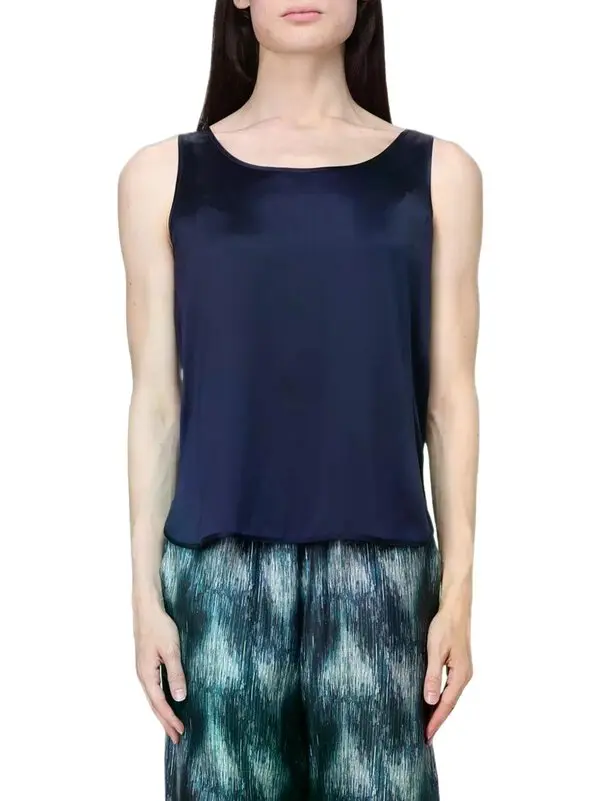 Max Mara Sleeveless Satin Top - Blue