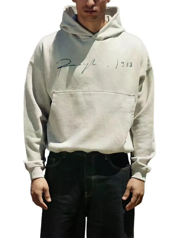 ROUGH. Rough Logo-print Hoodie - Grey