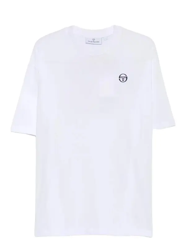 SERGIO TACCHINI Logo-embroidered T-shirt - White