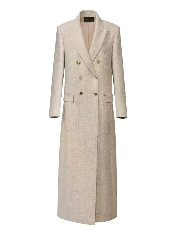 Fabiana Filippi Double-breasted Check-pattern Coat - Neutrals