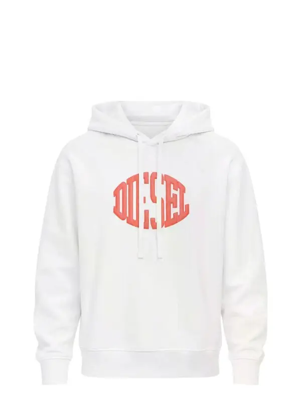 DIESEL® Embossed Logo Hoodie - White