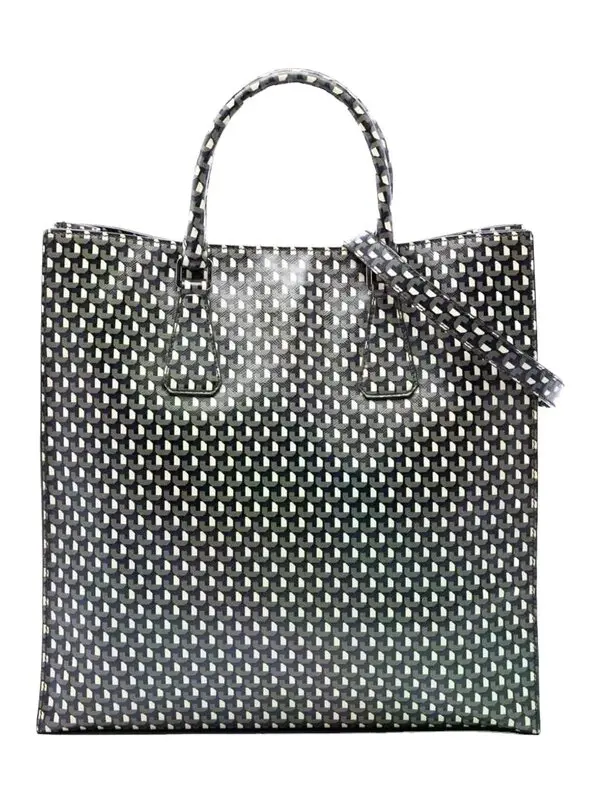 Prada Saffiano Leather Shopping Tote Satchel - Black