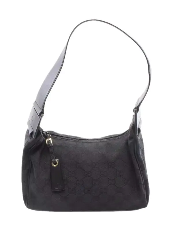 Gucci Gg Canvas Shoulder Bag - Black