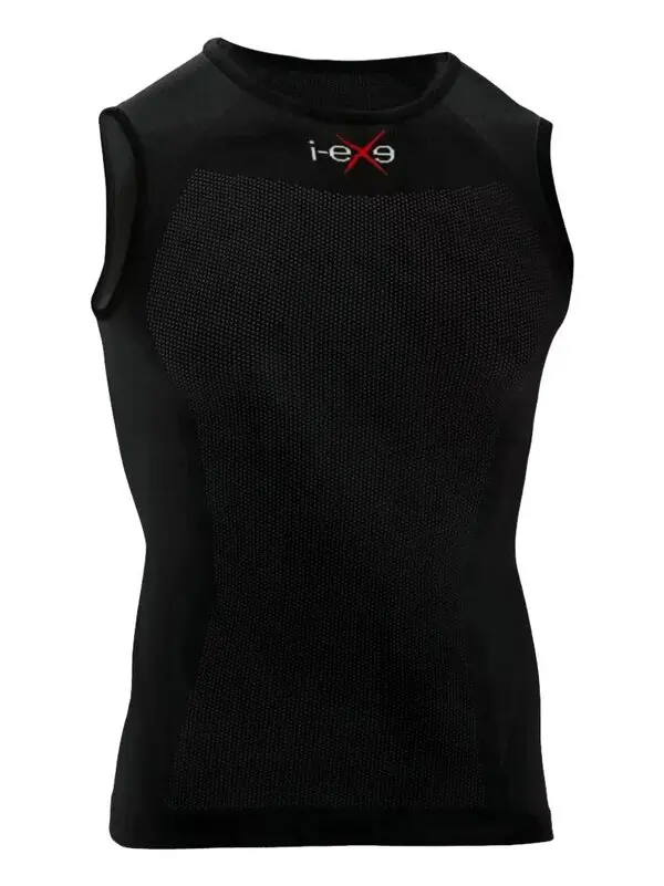 I-EXE Logo-print Sleeveless Top - Black