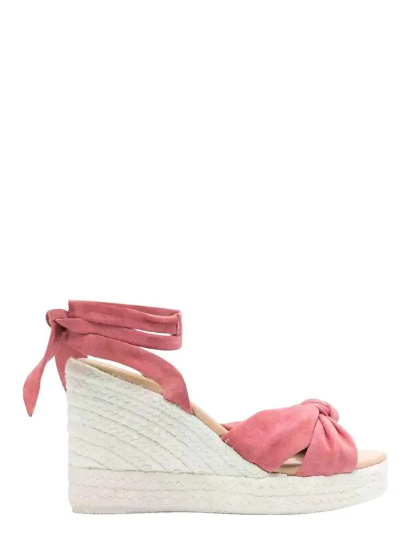 Manebí 100mm Suede Espadrille Wedges - Orange