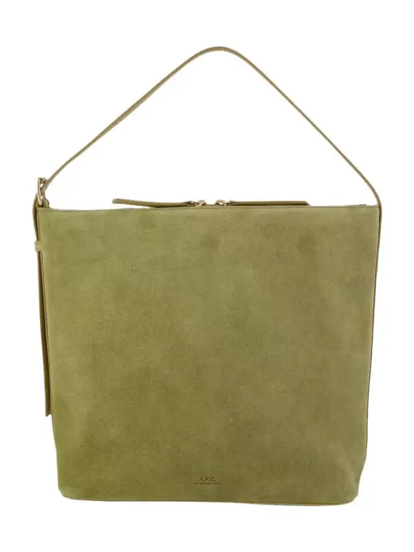 A.p.c. Vera Suede Shoulder Bag - Green