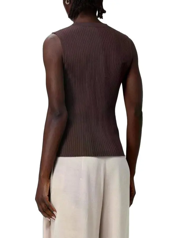 Antonio Marras Ribbed-knit V-neck Gilet - Brown