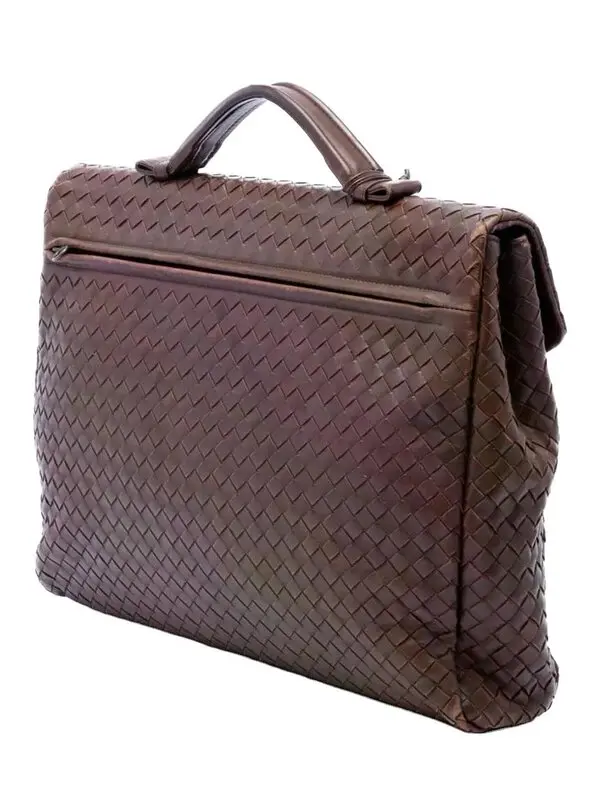 Bottega Veneta Nappa Intrecciato Briefcase Business Bag - Brown