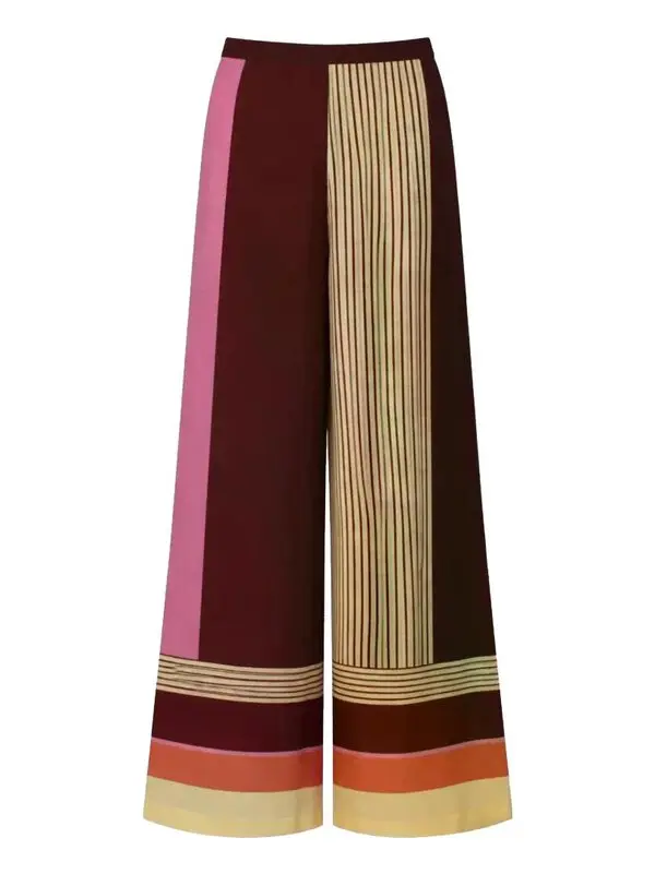 BAOBAB Noa Striped Straight-leg Trousers - Red