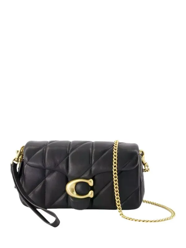 COACH Quilted Tabby Leather Shoulder Bag - Black