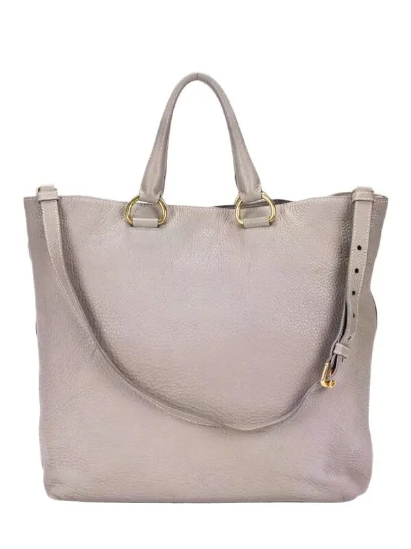 Prada Vitello Daino Shopping Tote Bag - Grey