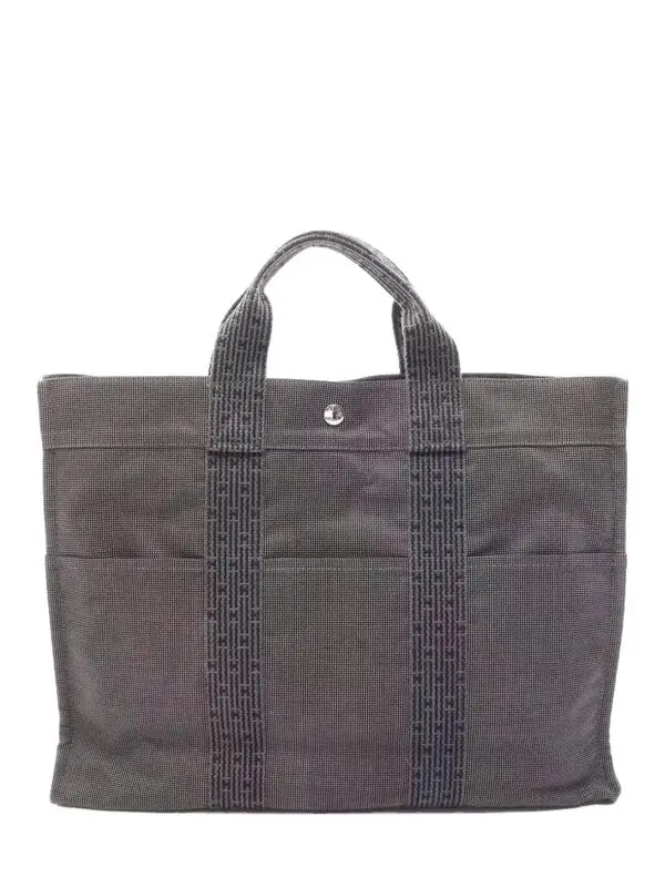 Hermès Herline Mm Canvas Tote Bag - Grey
