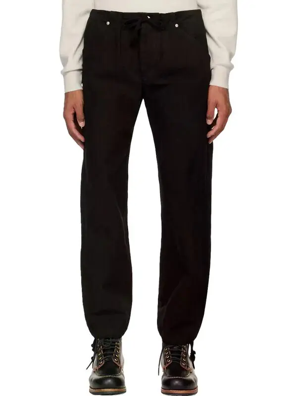 3MAN Workwear Drawstring Trousers - Black